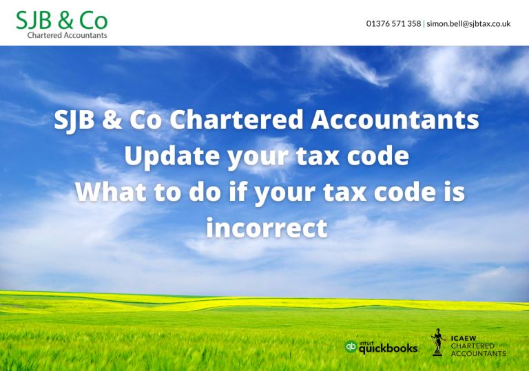 Update your tax code - what to do if your tax code is incorrect - SJB ...